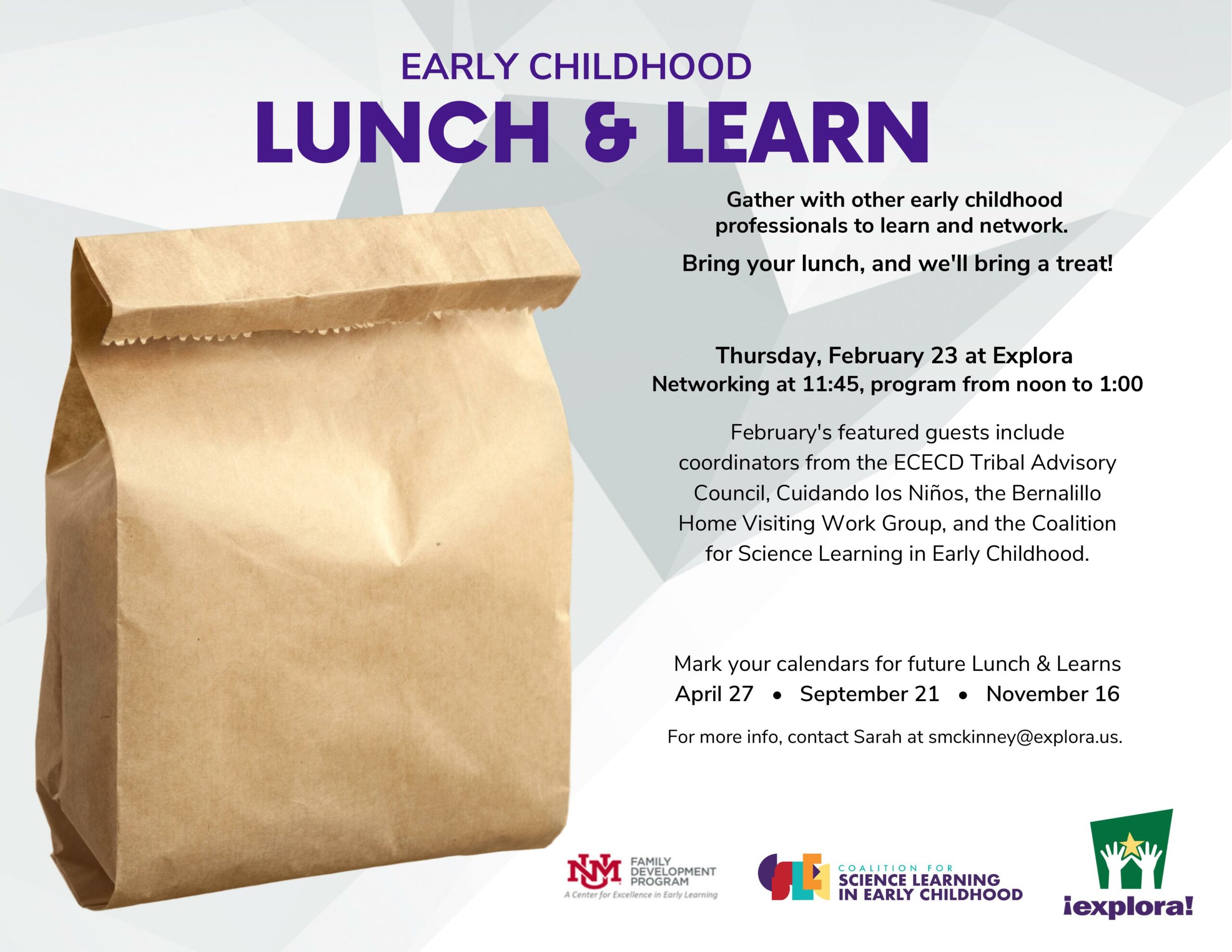 Early Childhood Lunch and Learn - Explora