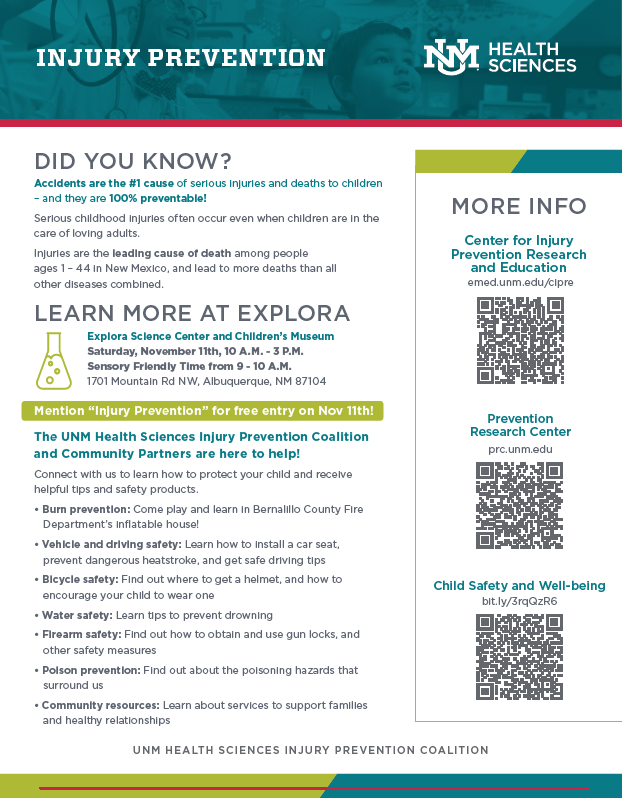 Childhood Injury Prevention Day with UNM HSC - Science Near Me