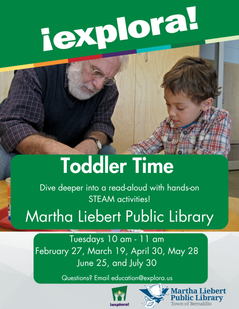 Toddler Time at Martha Liebert Public Library - Explora