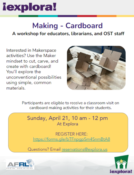 Making - Cardboard Teacher Workshop - Explora
